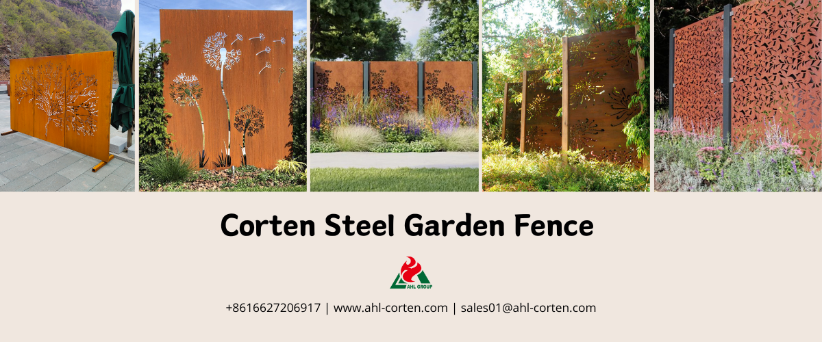 Corten Steel Garden Fence Design